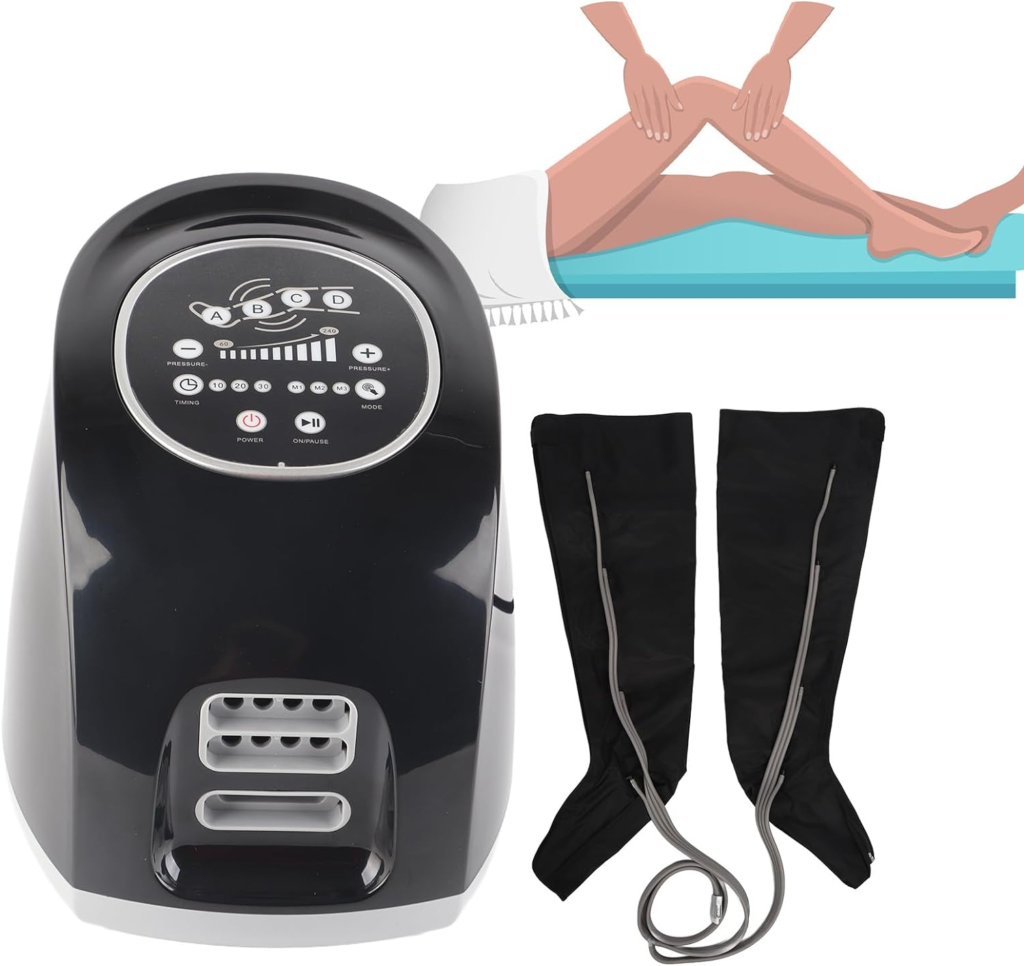 Air Compression Therapy Device 4 Chamber with 2 Legs 1 Waist 1 Arm Attachments for DVT ...